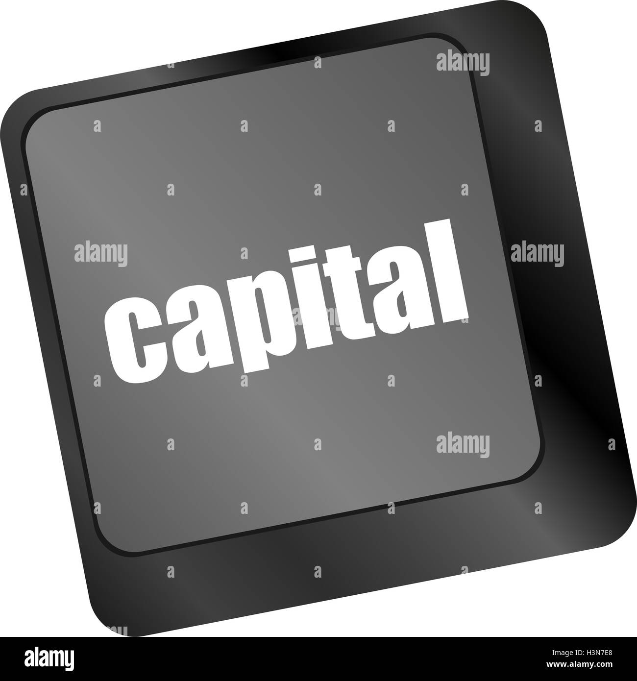 capital button on keyboard key - business concept Stock Photo - Alamy