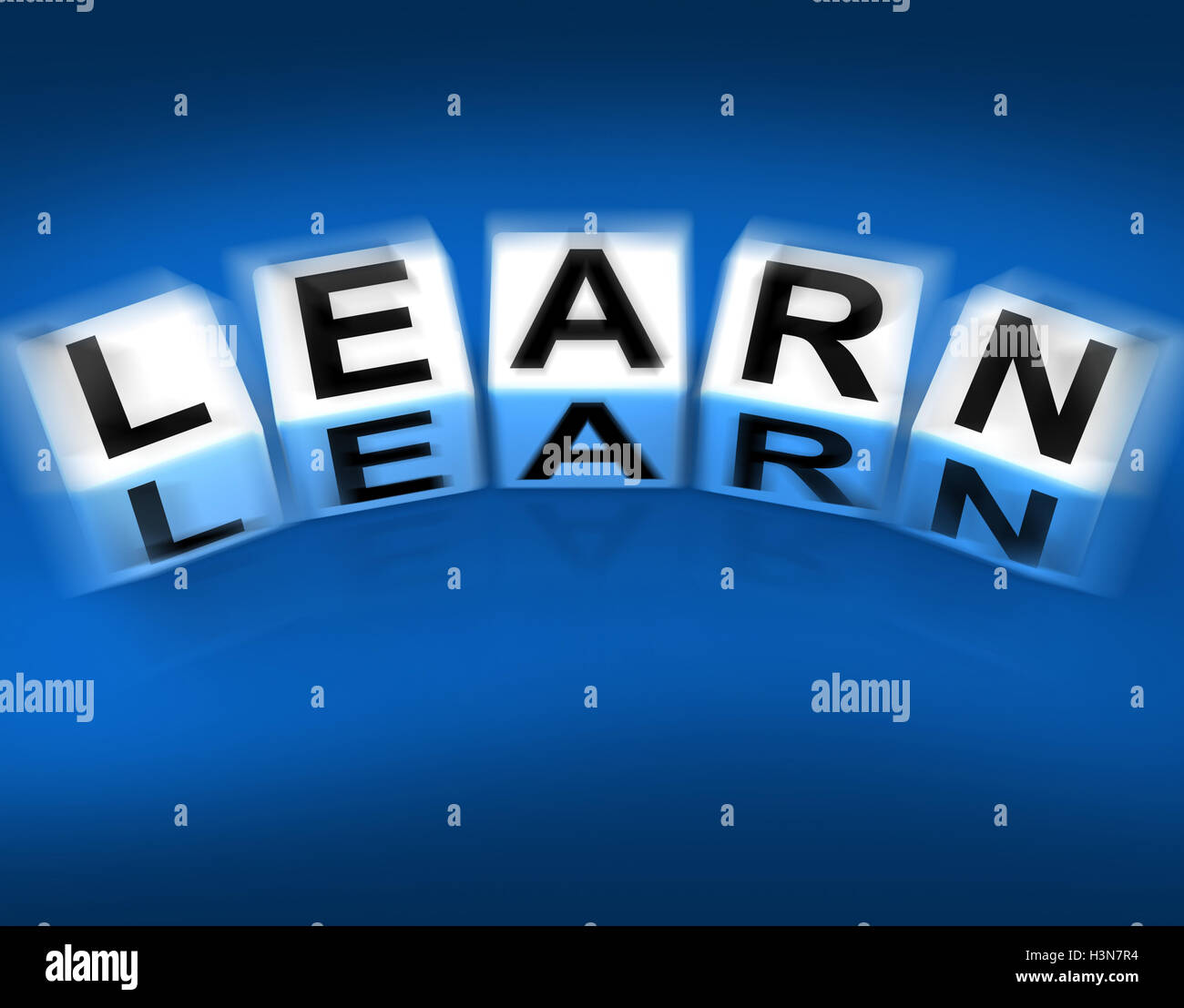 Learn Blocks Displays Education Studying and Learning Stock Photo - Alamy
