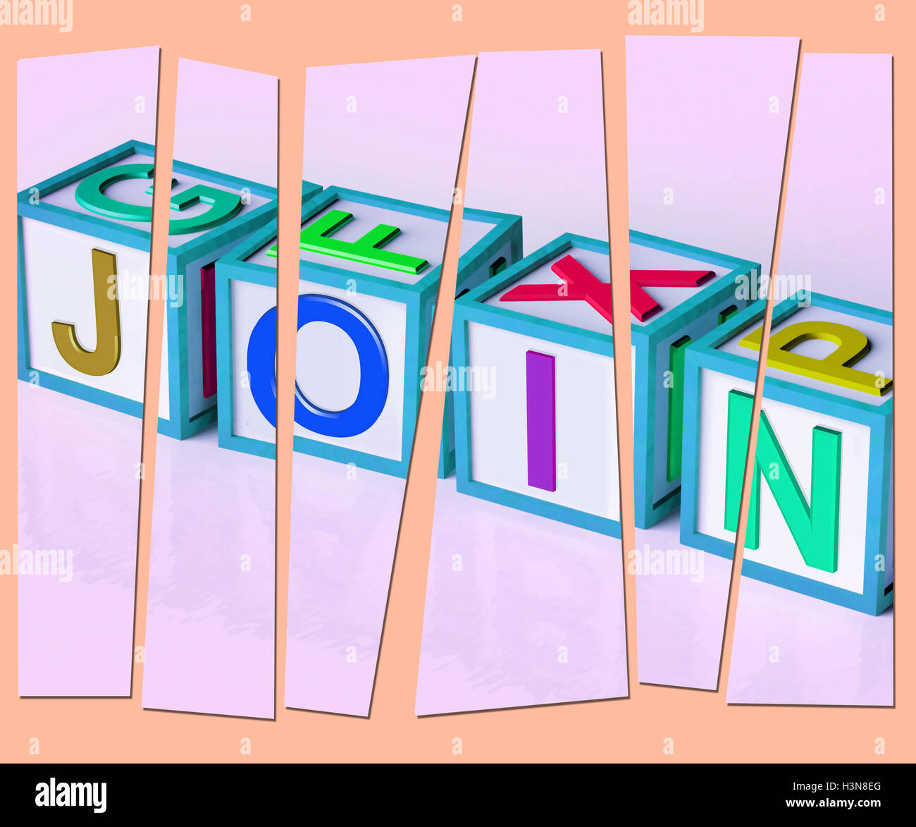 Join Letters Mean Sign Up To Group Or Organization Stock Photo - Alamy
