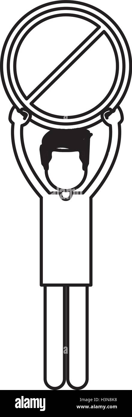 Man with road sign design Stock Vector Image & Art - Alamy