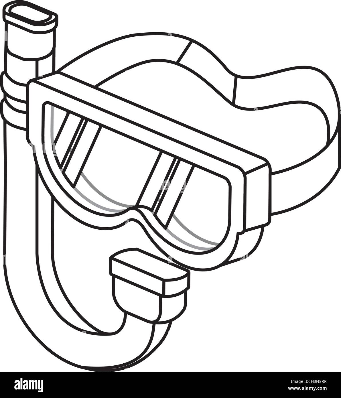 Isolated and silhouette snorkel design Stock Vector Image & Art - Alamy