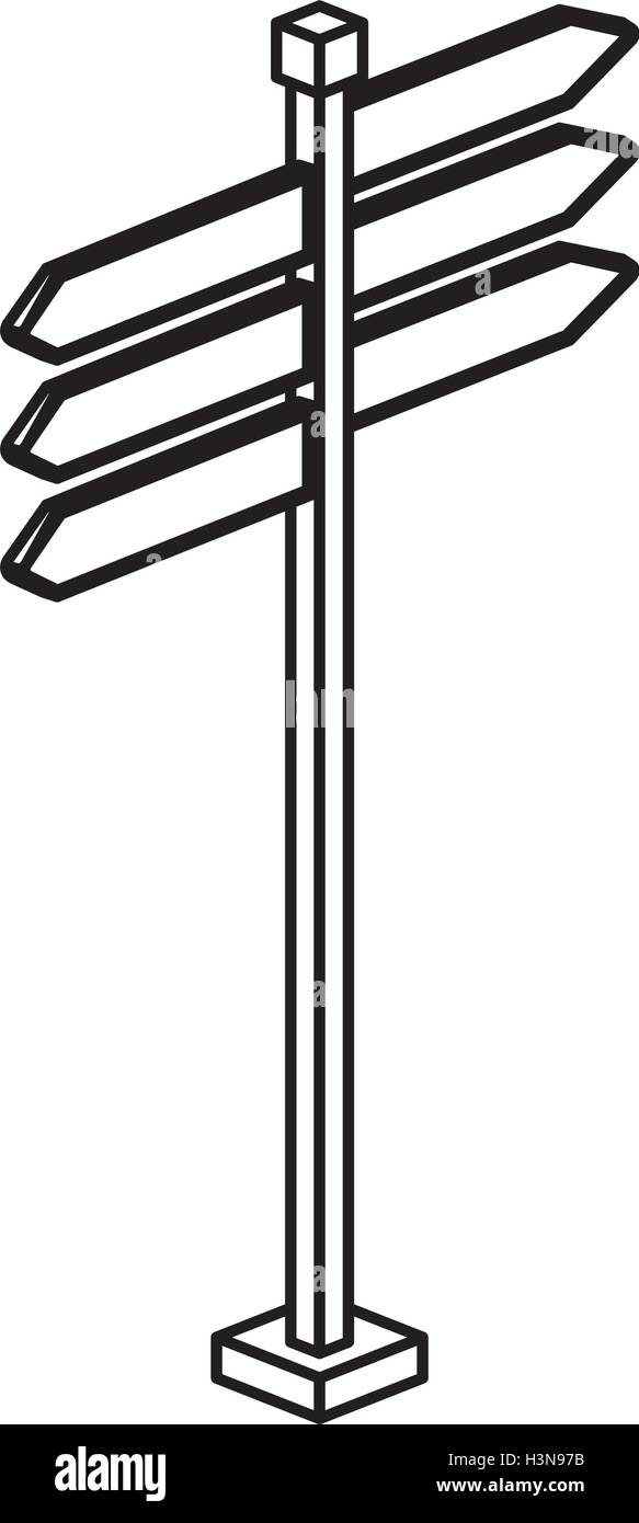 Isolated and silhouette Road sign design Stock Vector Image & Art - Alamy