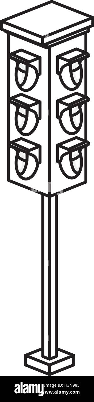 Isolated and silhouette semaphore design Stock Vector Image & Art - Alamy