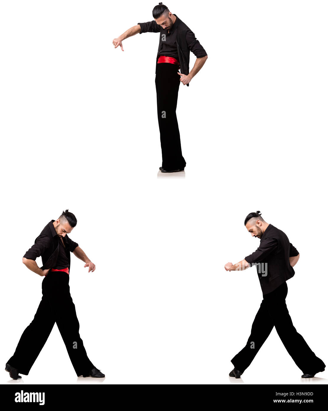 Spanish dancer in various poses on white Stock Photo - Alamy