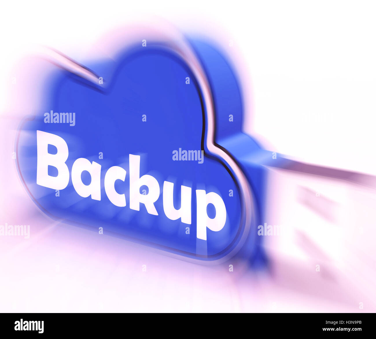 Backup Cloud USB drive Means Data Storage Or Safe Copy Stock Photo - Alamy