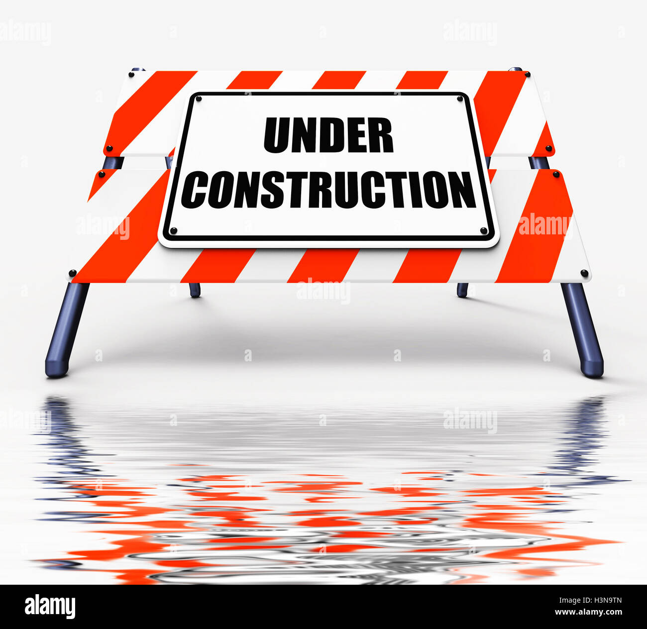 Under Construction Sign Displays Partially Insufficient Construc Stock ...