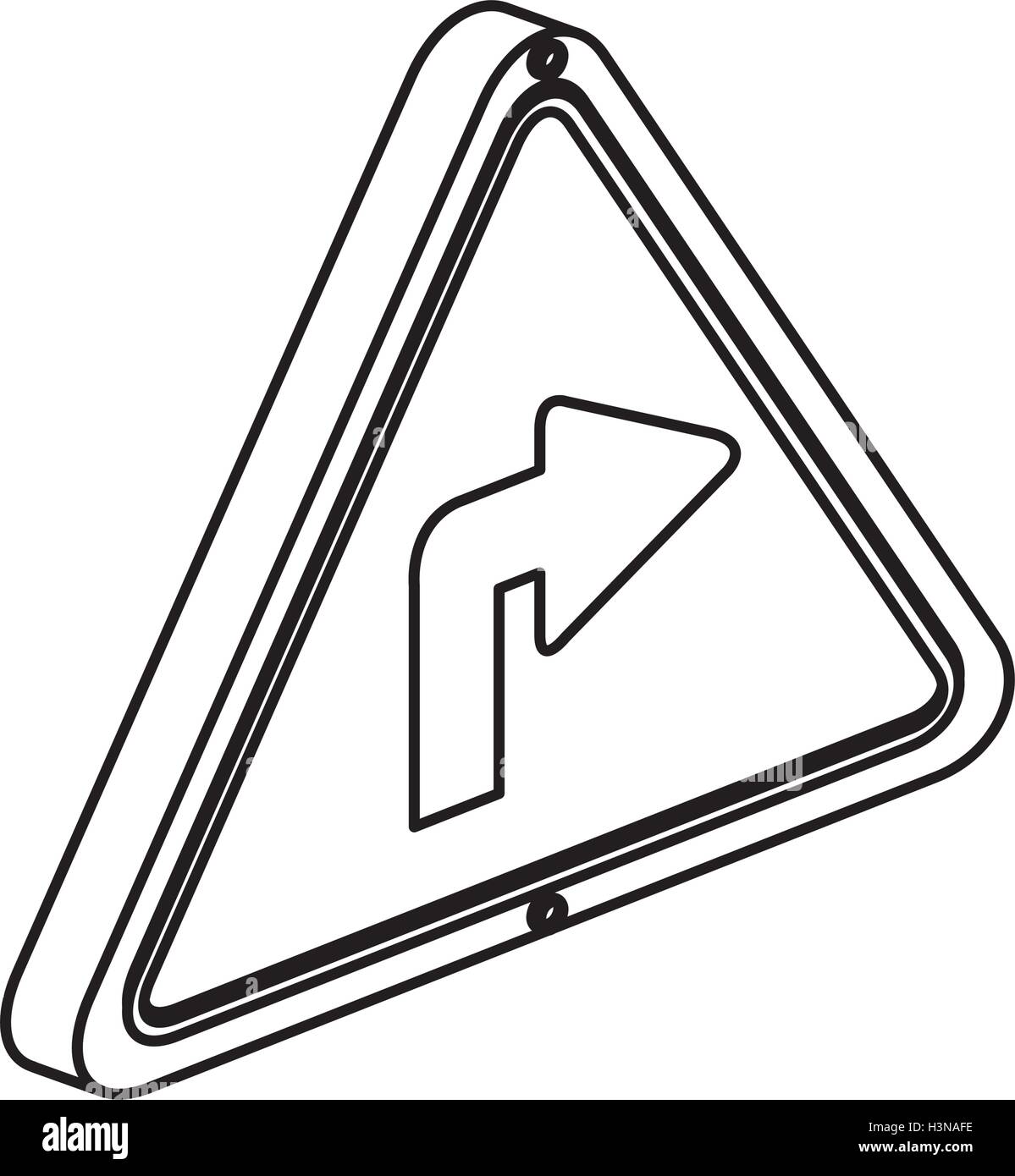 Isolated and silhouette road sign design Stock Vector Image & Art - Alamy