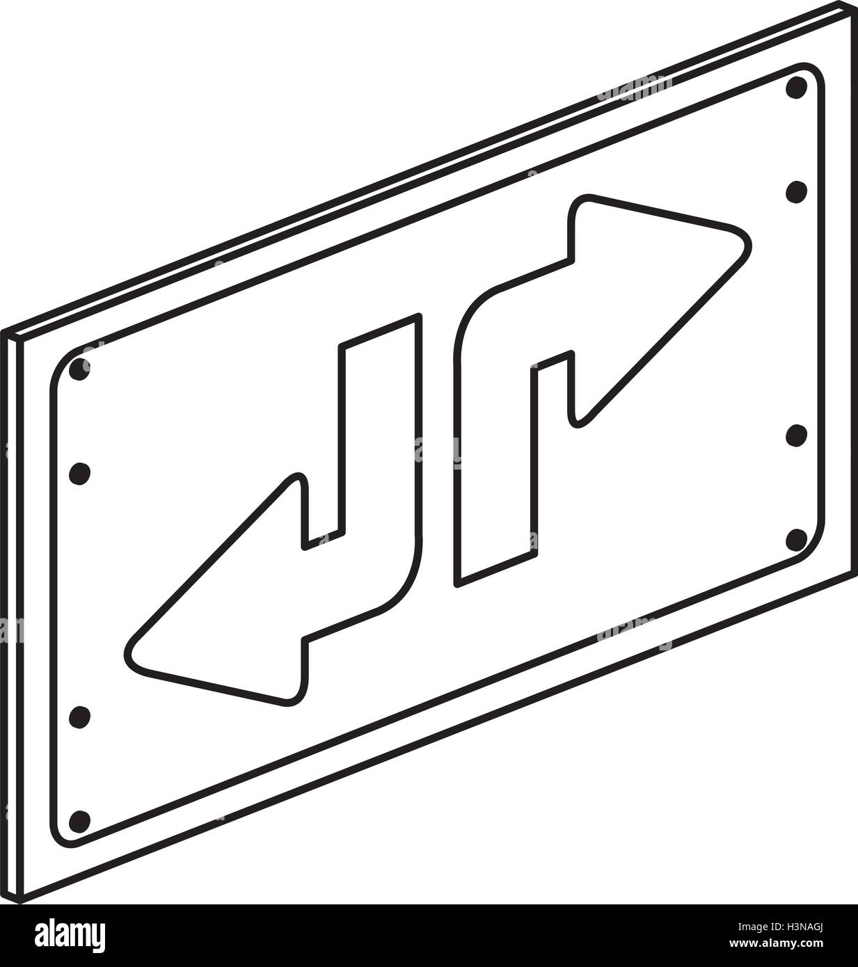 Isolated and silhouette road sign design Stock Vector Image & Art - Alamy