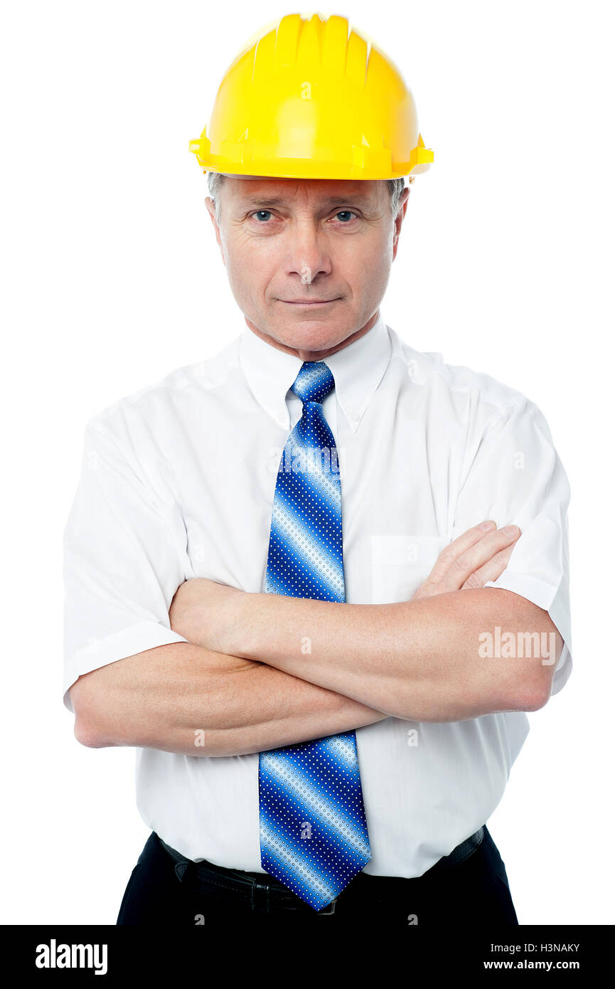 Experienced builder wearing helmet hi-res stock photography and images ...