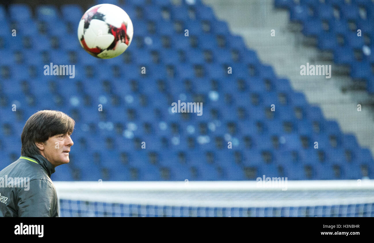 Hanover, Germany. 10th Oct, 2016. German soccer coach Joachim Loew in ...
