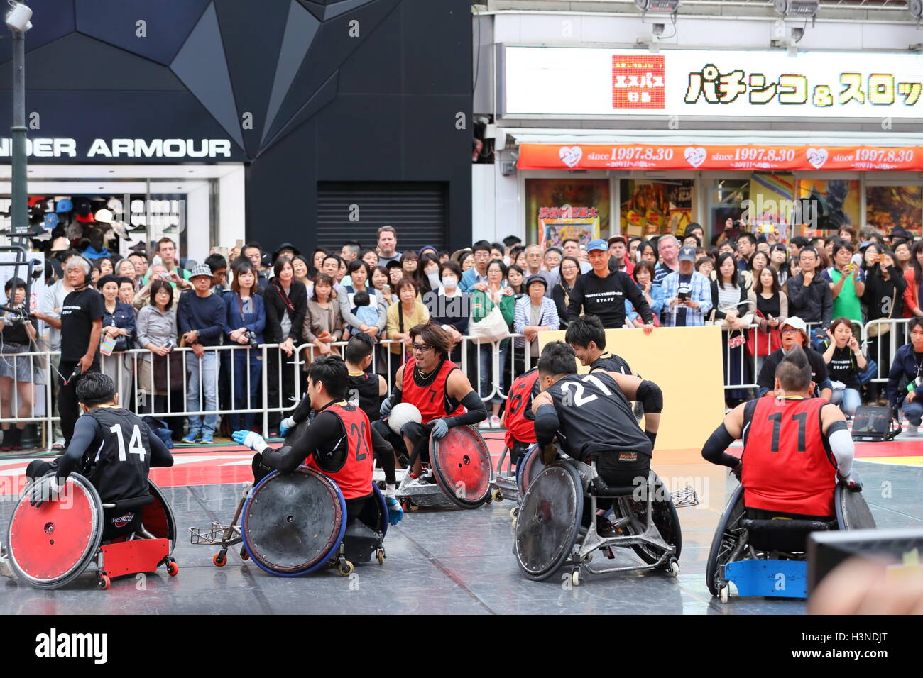 Japan wheelchair rugby team group, OCTOBER 10, 2016 : The demonstration ...