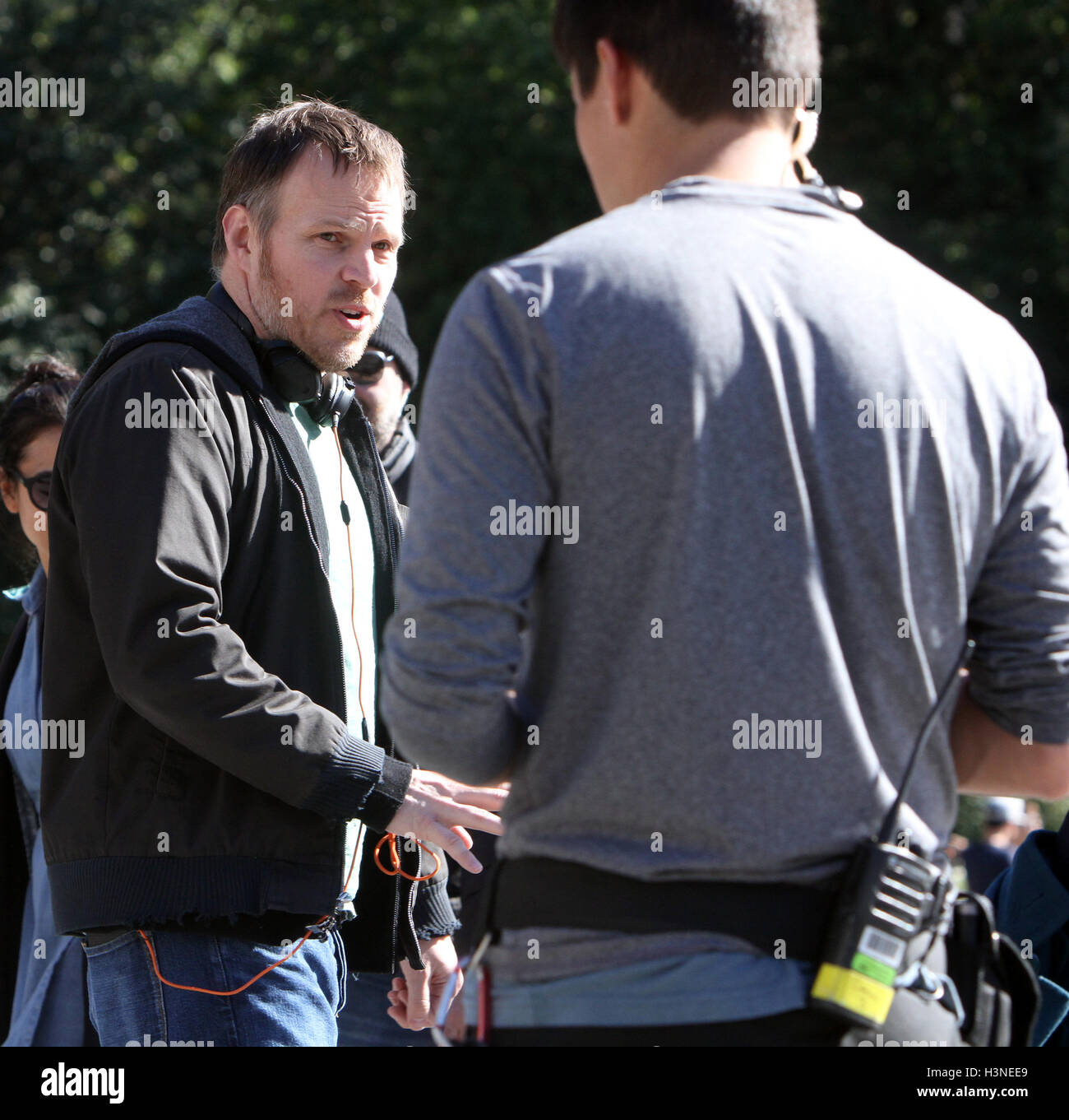 New York, USA. 10th October, 2016. Director Marc Webb on the set of the ...