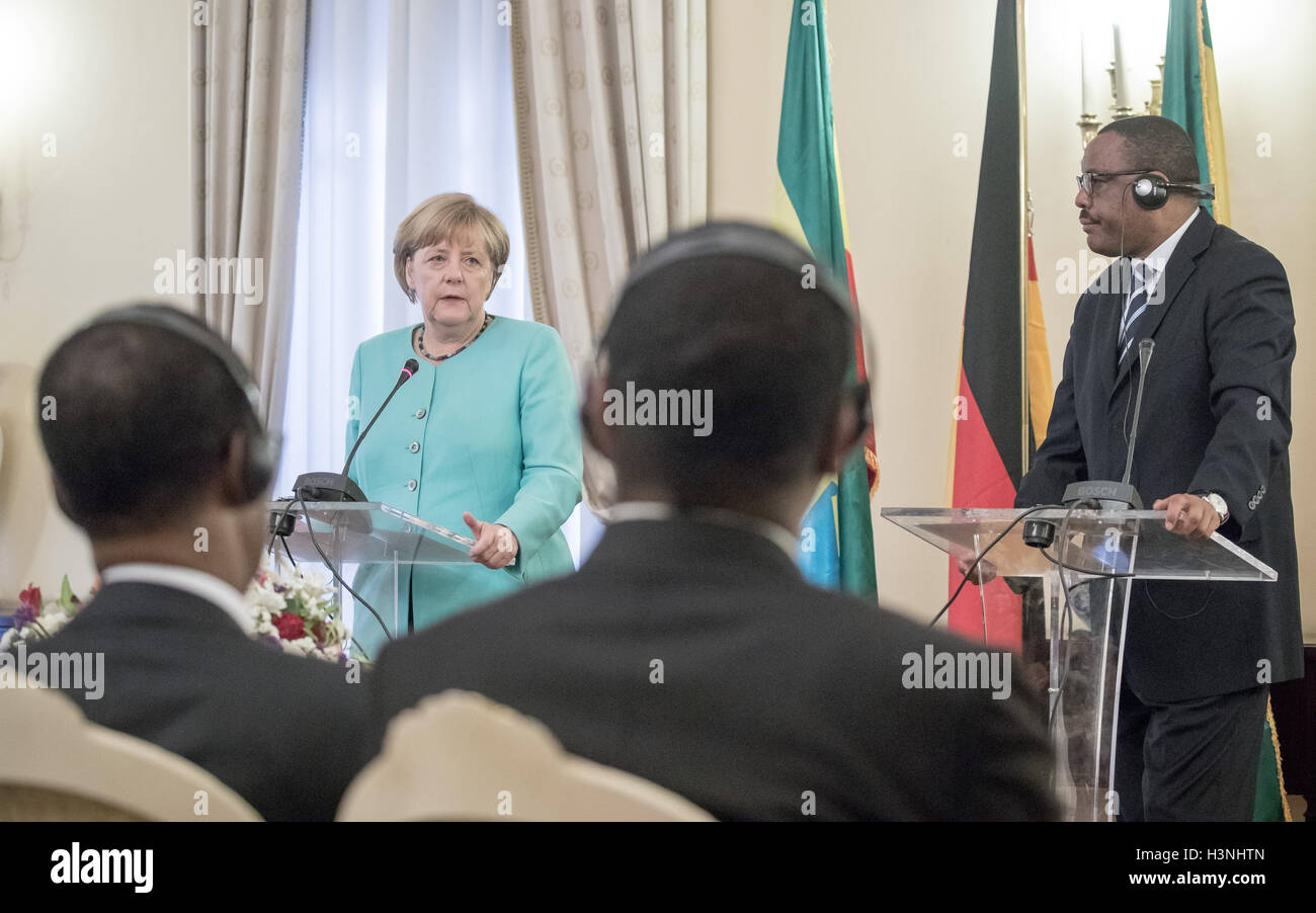 Addis Ababa, Ethiopia. 11th Oct, 2016. German Chancellor Angela Merkel ...