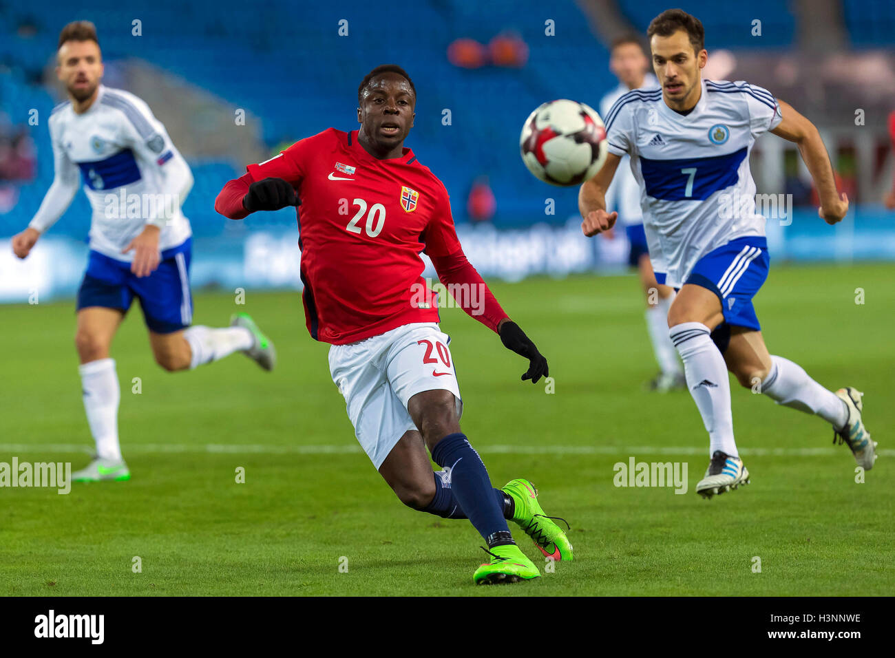 Ullevaal Stadion, Oslo, Norway. 11th Oct, 2016. FIFA World Cup Football ...