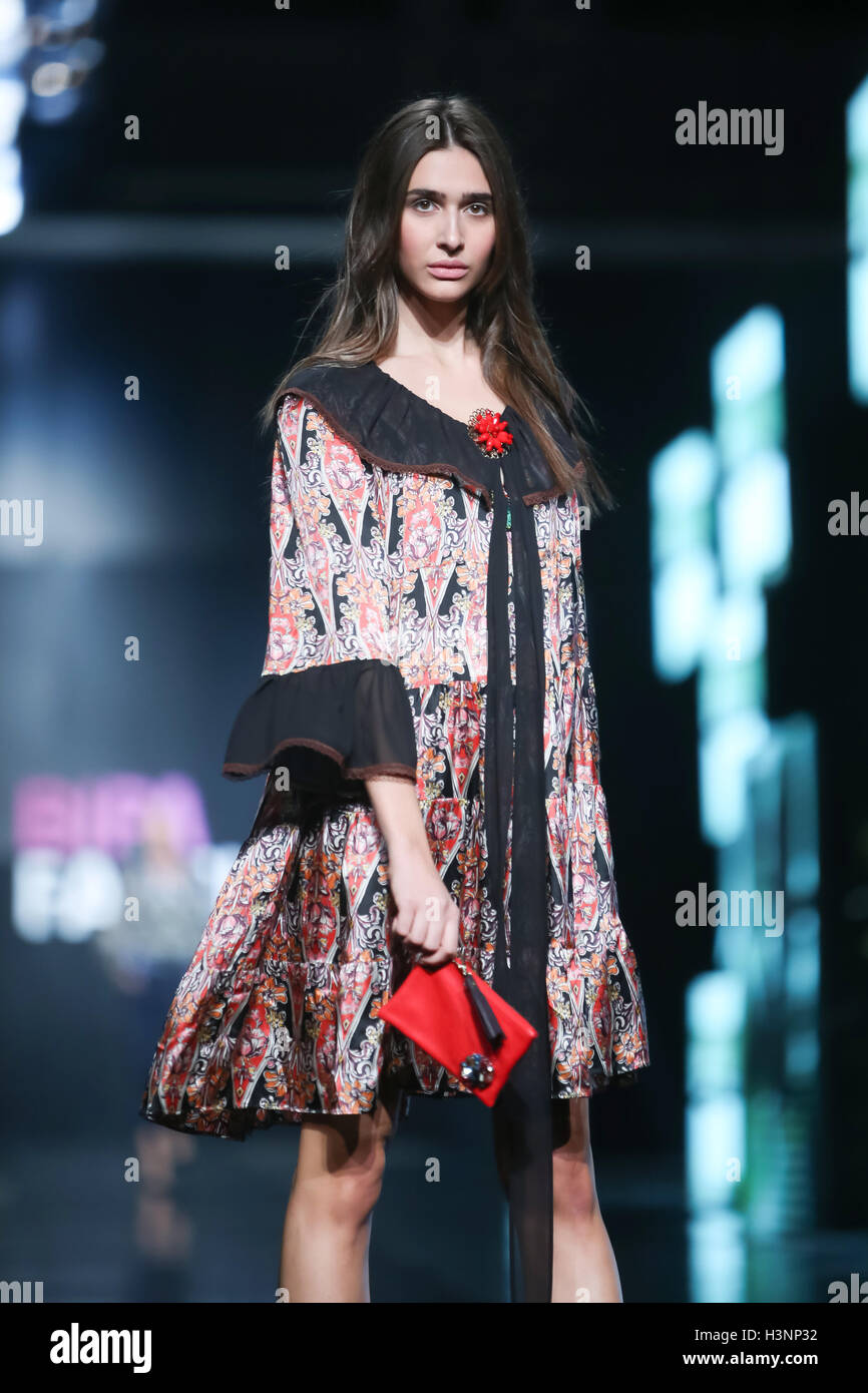 Zagreb, Croatia. 11th October, 2016. Fashion model wearing clothes for ...