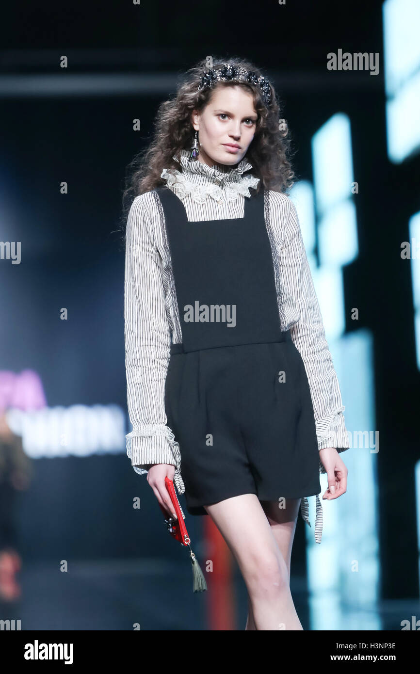 Zagreb, Croatia. 11th October, 2016. Fashion model wearing clothes for ...