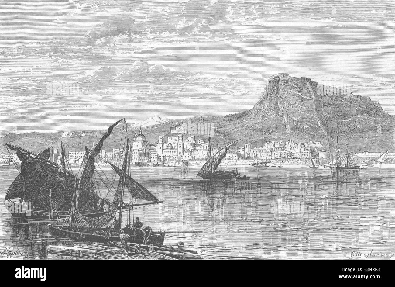 ALICANTE Civil war in bombarded, intransigentes 1873. The Graphic Stock ...