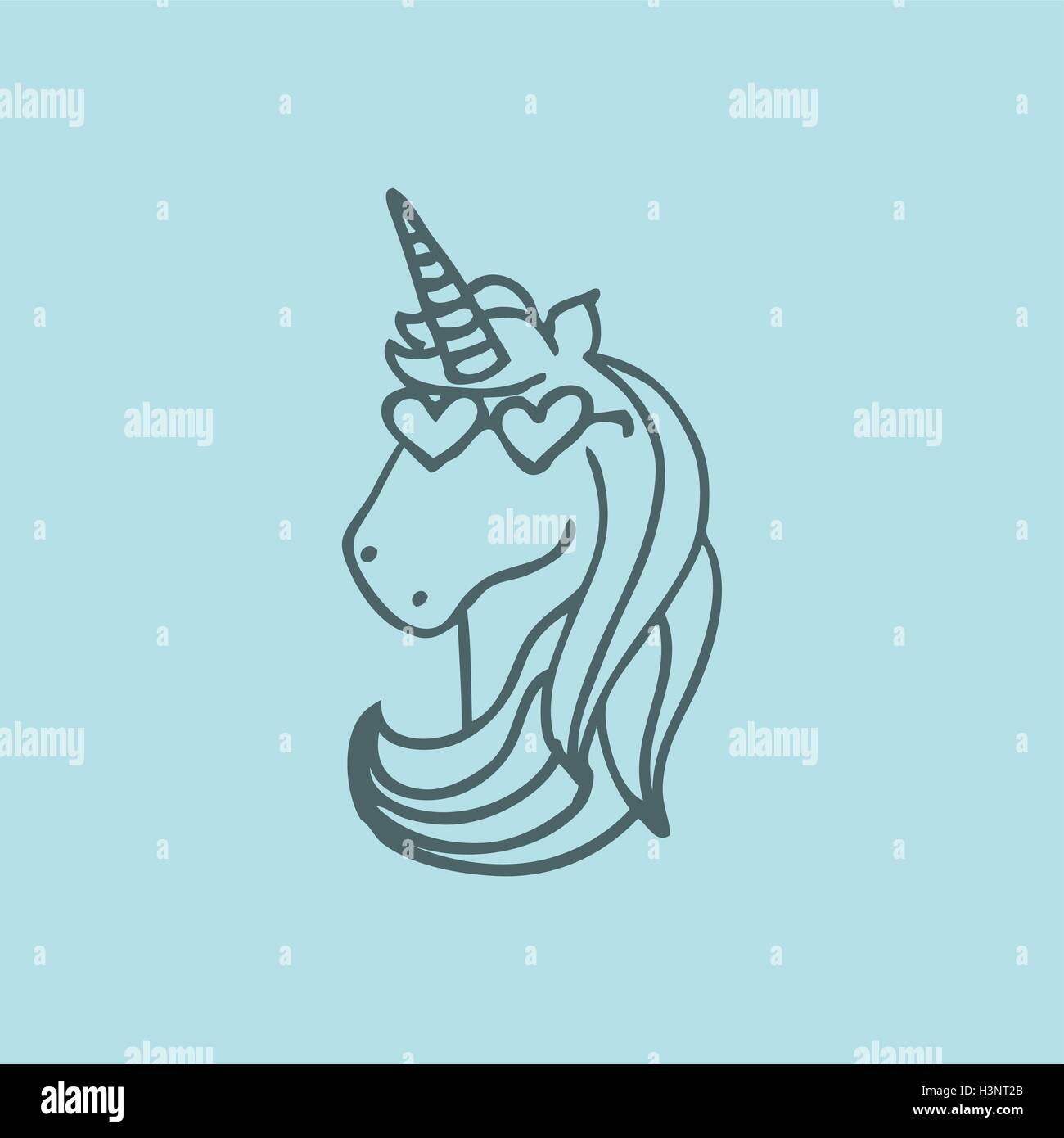 drawing cute unicorn icon Stock Vector Image & Art - Alamy