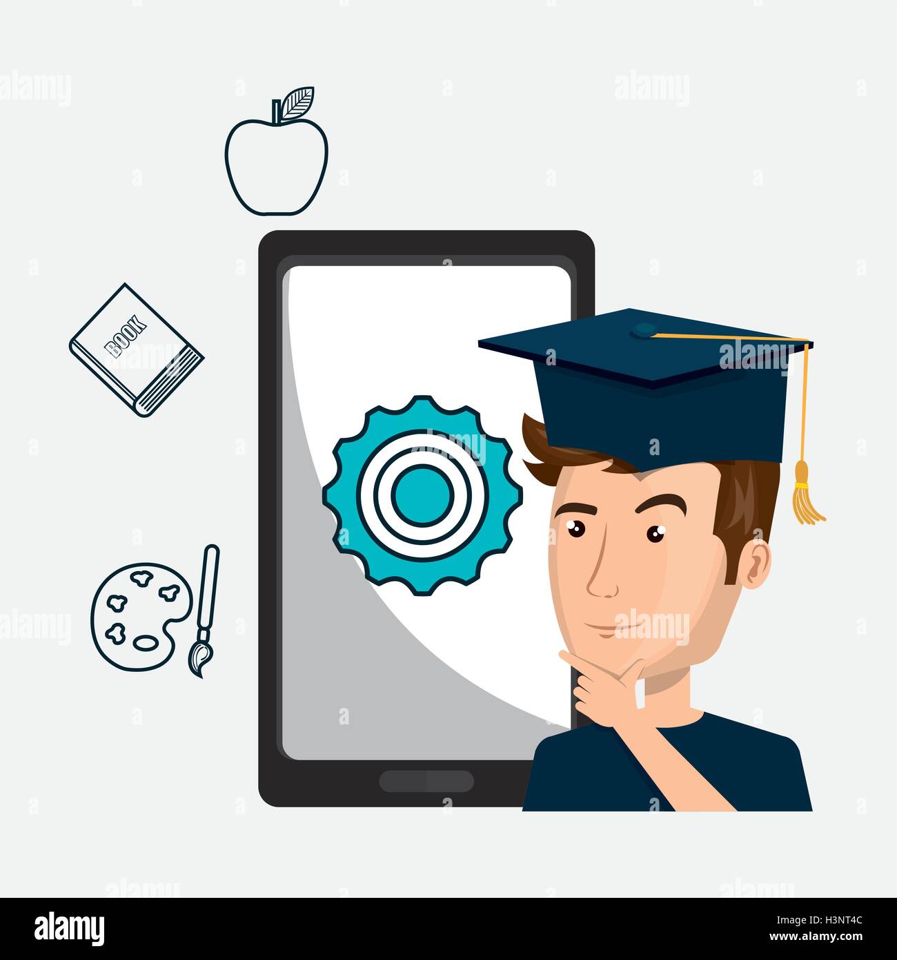 education app design Stock Vector Image & Art - Alamy