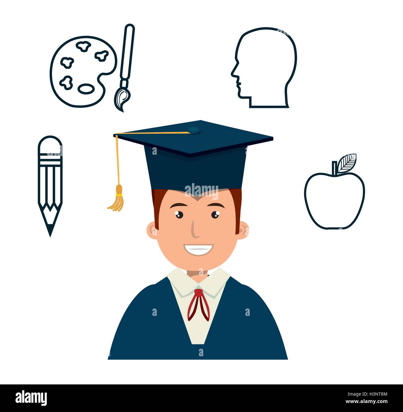 graduation icon design Stock Vector Image & Art - Alamy
