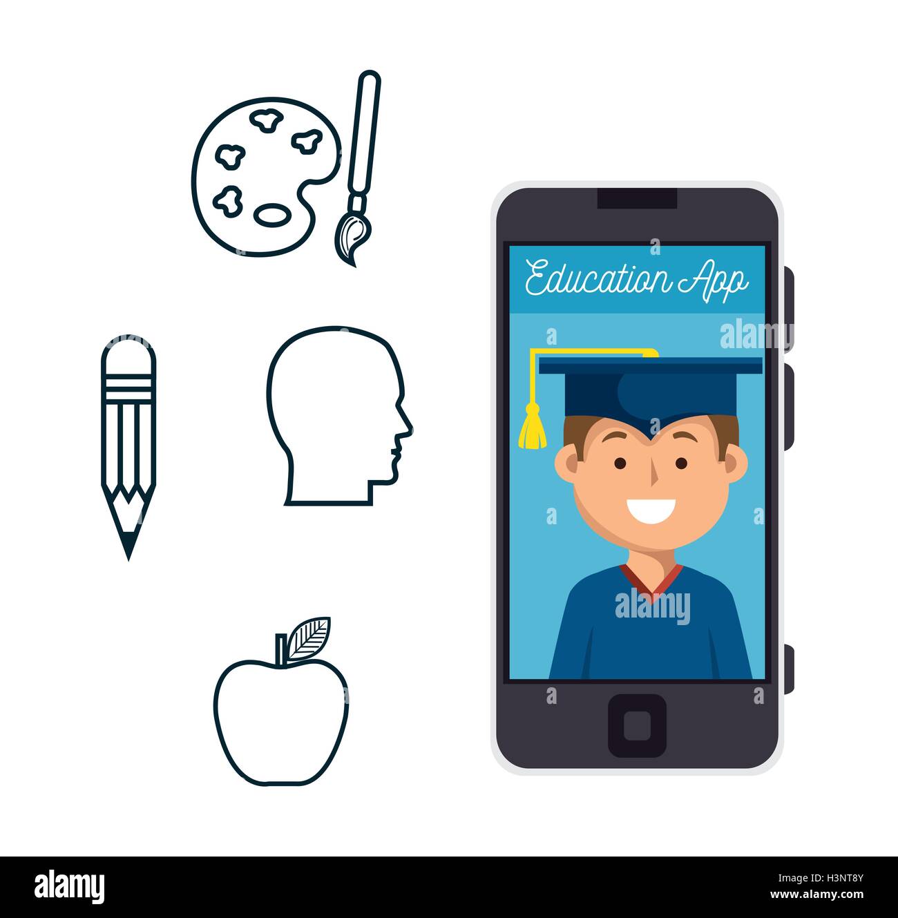 education app design Stock Vector Image & Art - Alamy