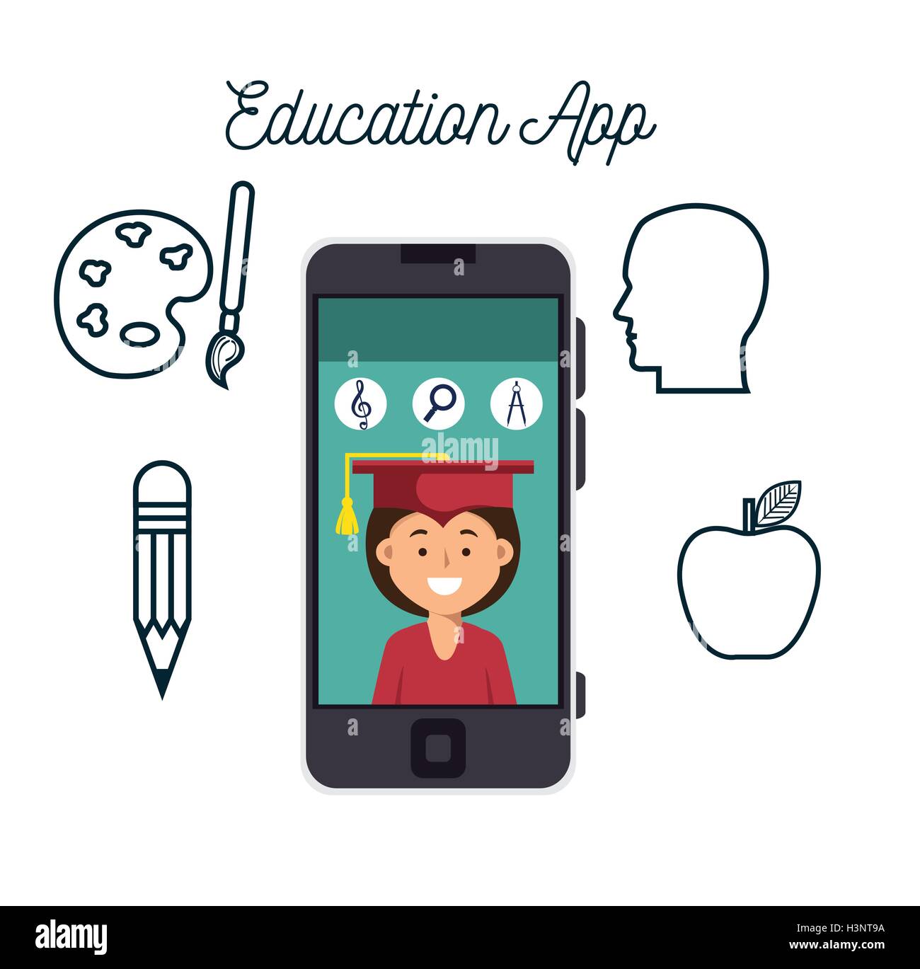 education app design Stock Vector Image & Art - Alamy