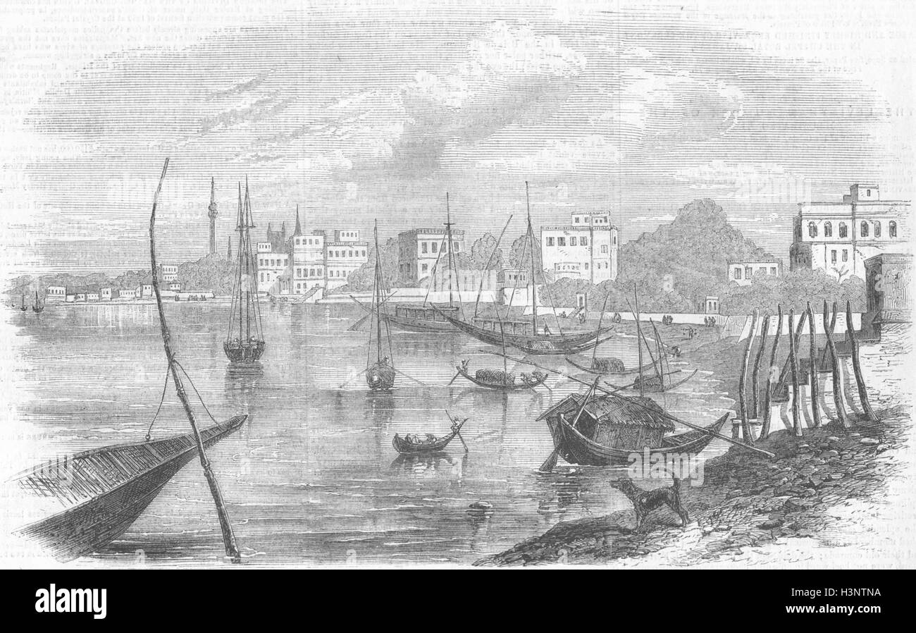 BANGLADESH View of Dhaka 1858. Illustrated Times Stock Photo - Alamy