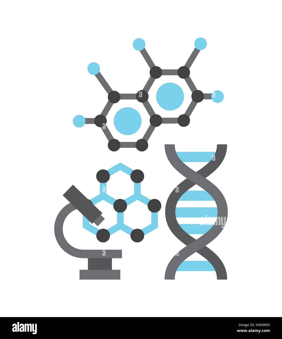 microscope laboratory scientific line icons Stock Vector Image & Art ...