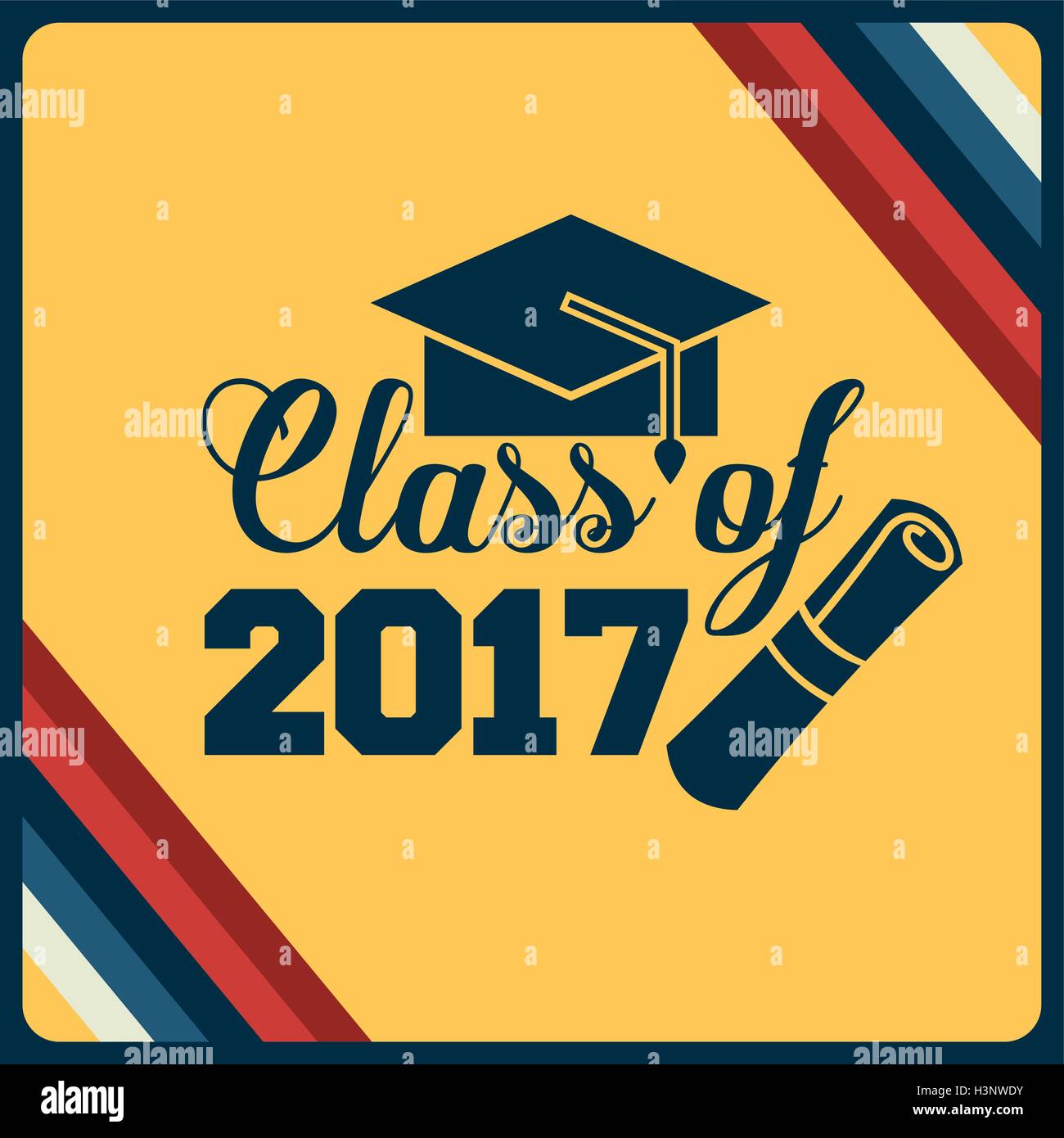 congratulations class of 2017 card Stock Vector Image & Art - Alamy