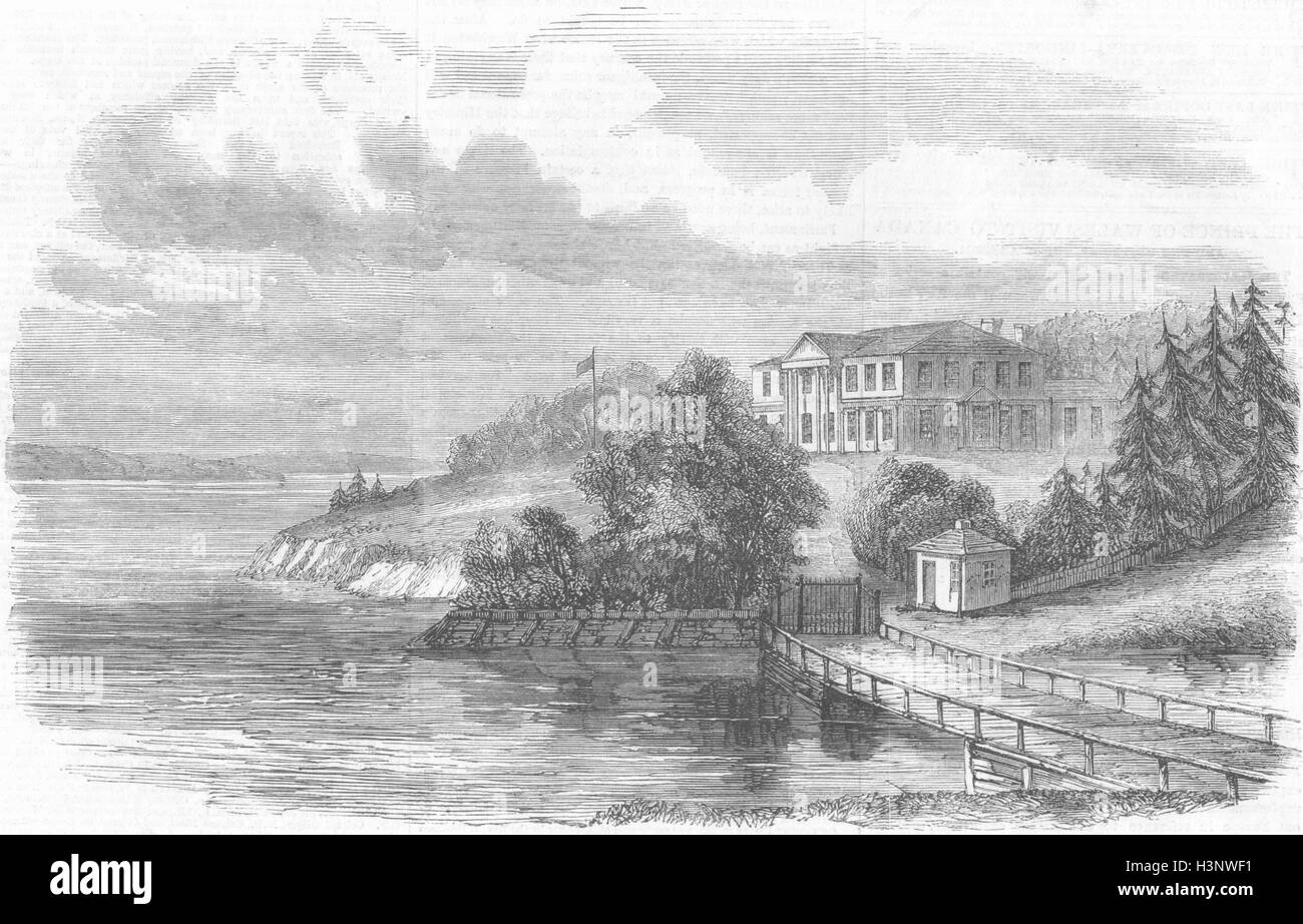 PRINCE EDWARD ISLAND Govt house, Charlottetown 1860. Illustrated London News Stock Photo - Alamy