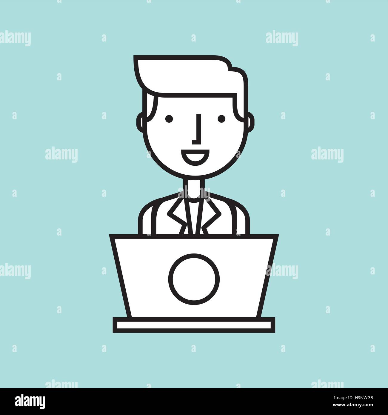 person user laptop computer Stock Vector Image & Art - Alamy