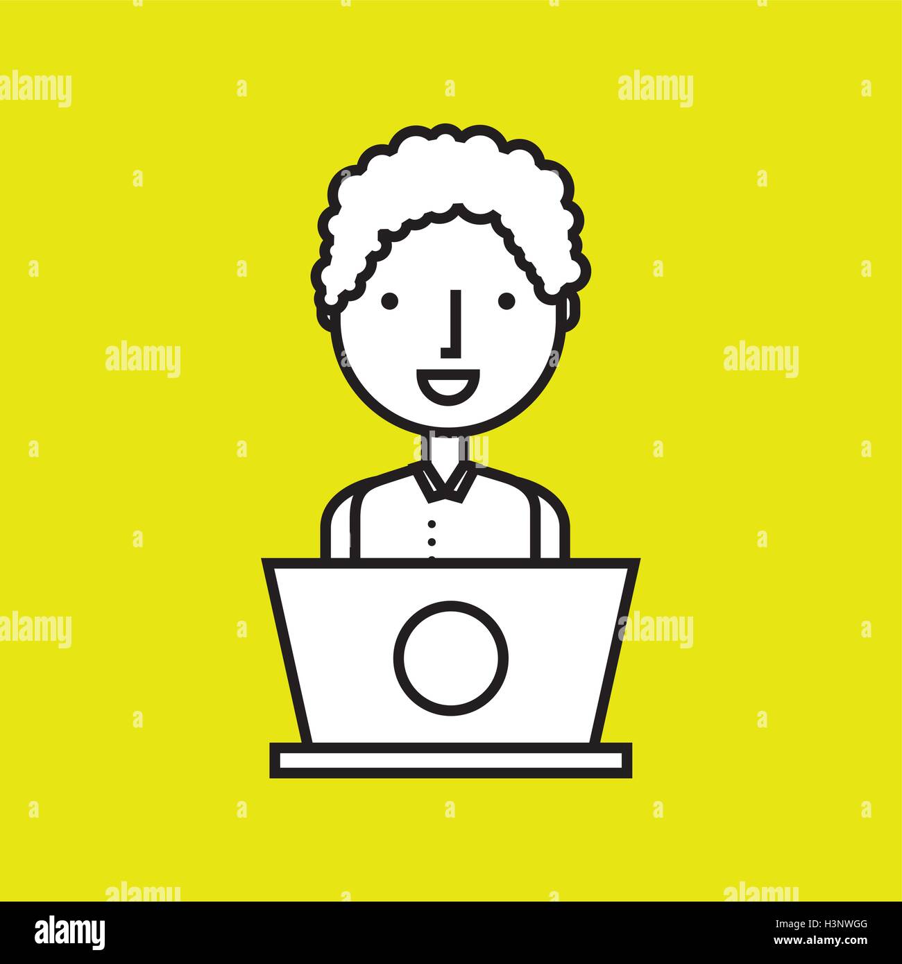 person user laptop computer Stock Vector Image & Art - Alamy
