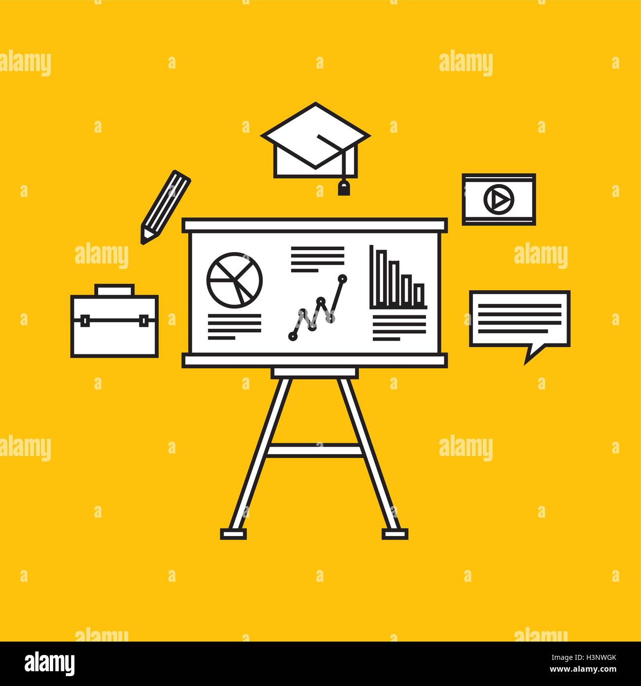 training concept flat icons Stock Vector Image & Art - Alamy