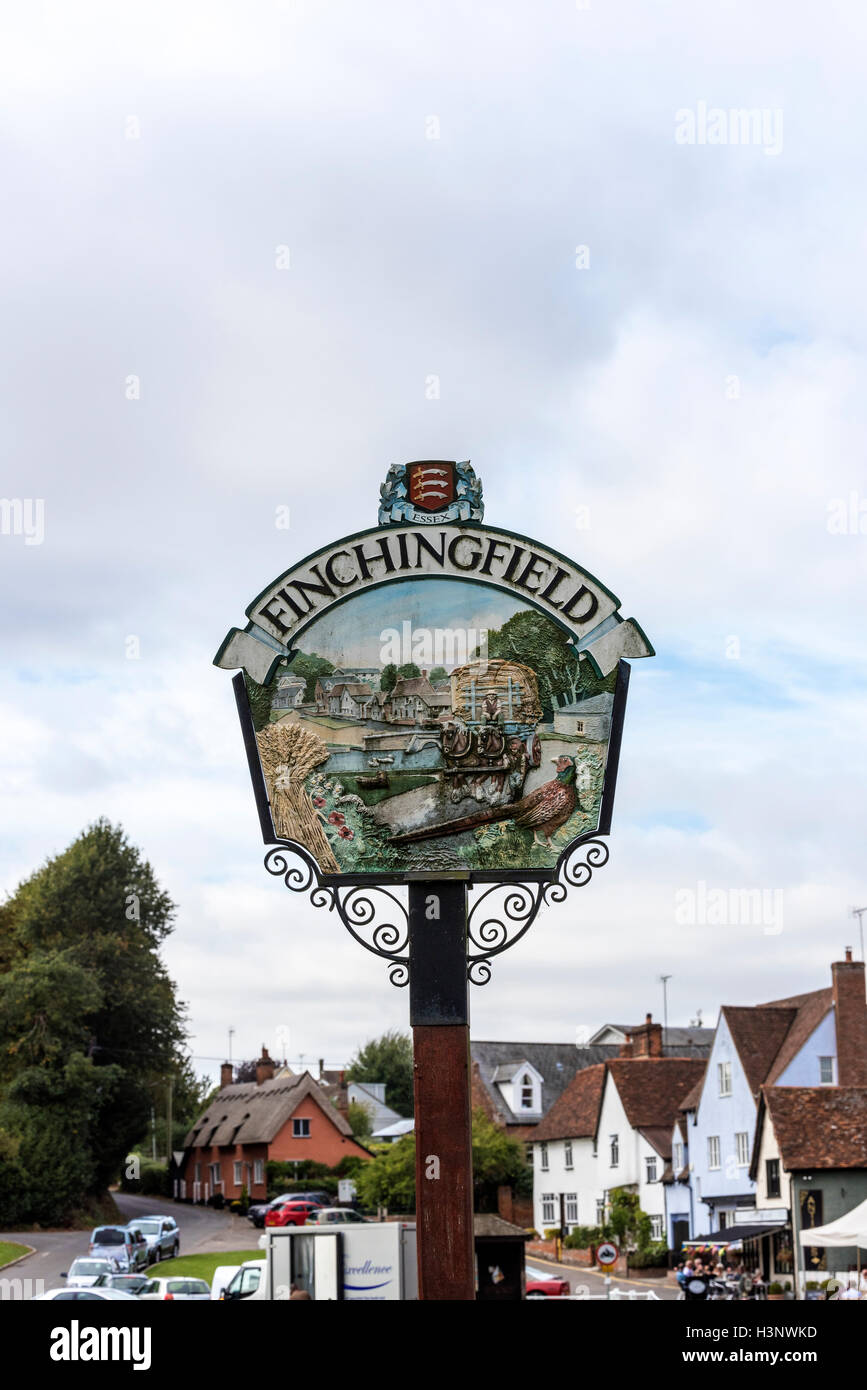 Village sign Finchingfield Essex England 2016 Stock Photo - Alamy
