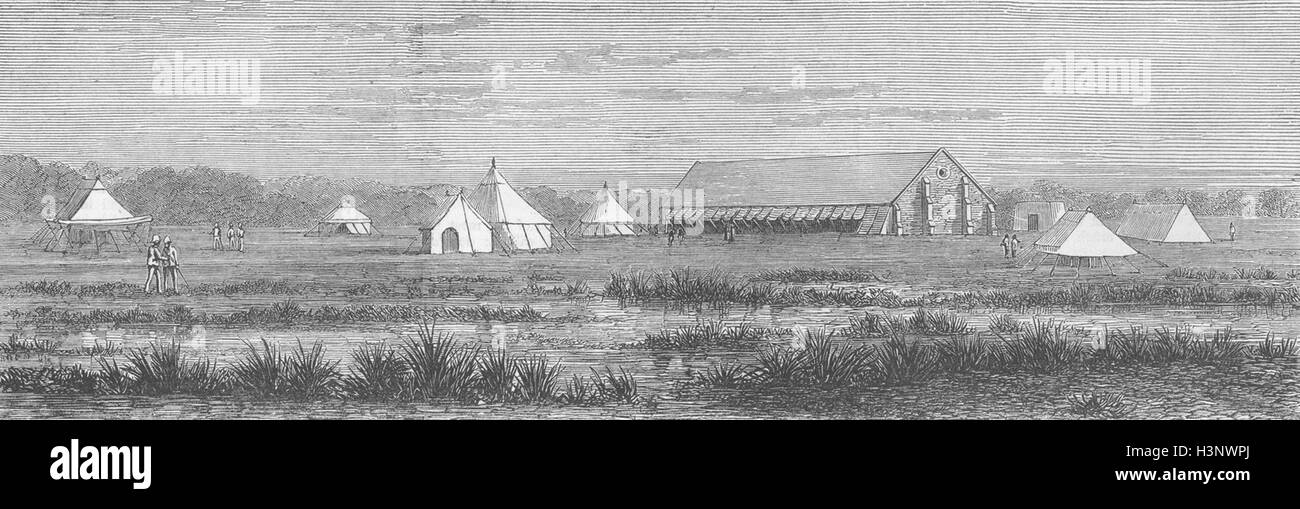 INDIA Cholera camp, Bheekawal 1873. The Graphic Stock Photo - Alamy