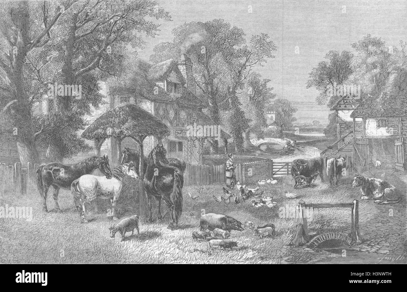 Old english farmyard hi-res stock photography and images - Alamy