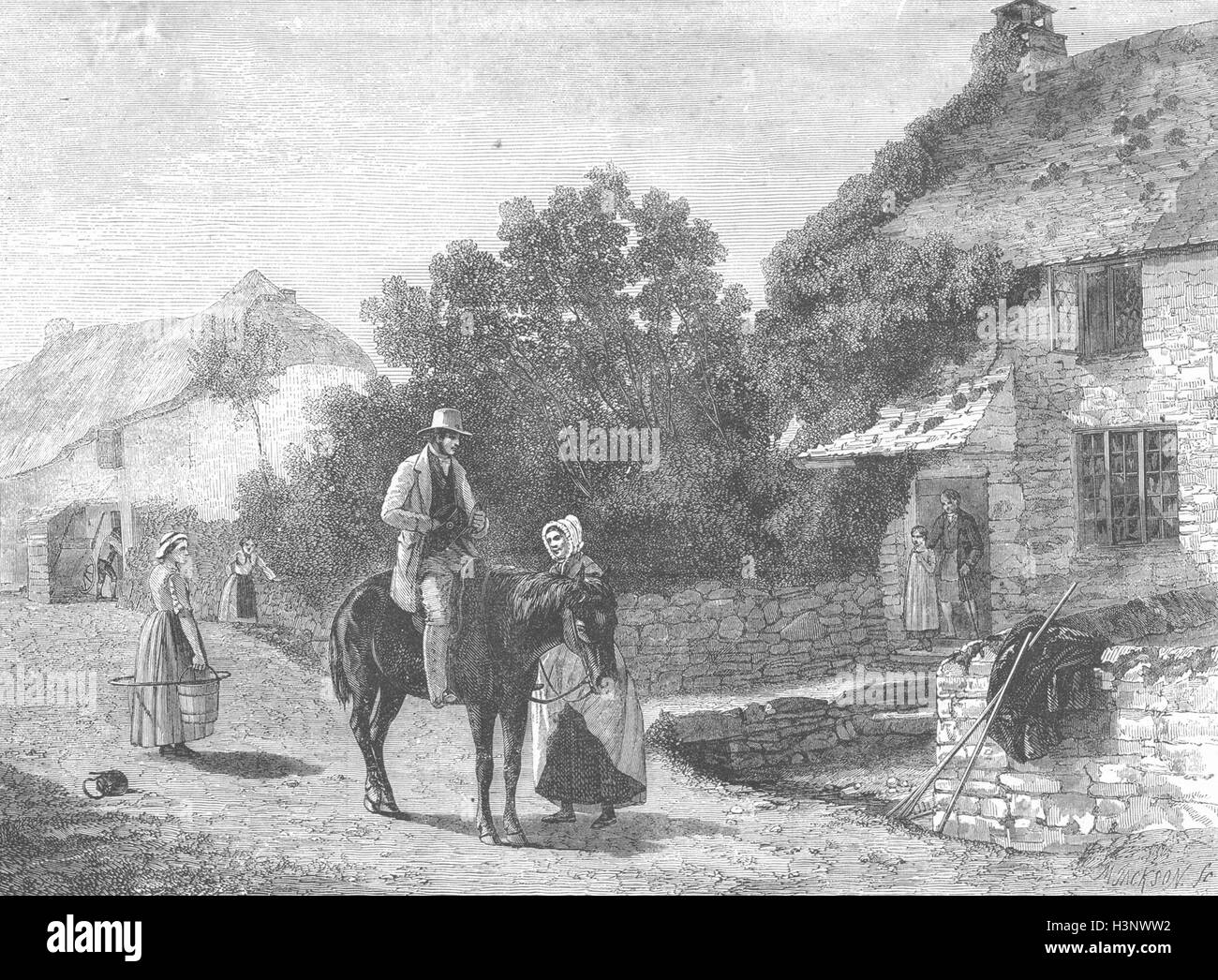 Village postman Black and White Stock Photos & Images - Alamy