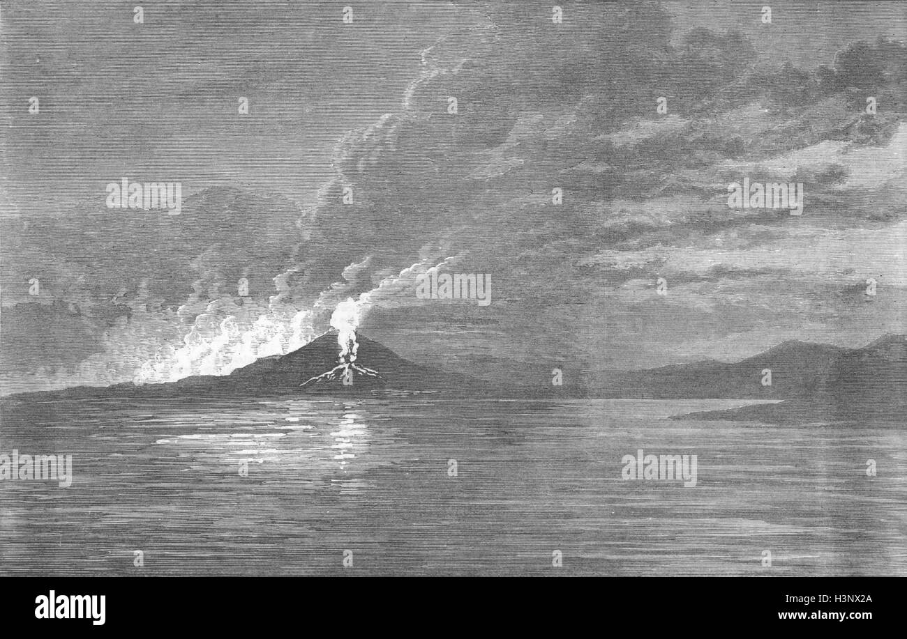 ITALY The night scene from Capri 1872. Illustrated London News Stock ...