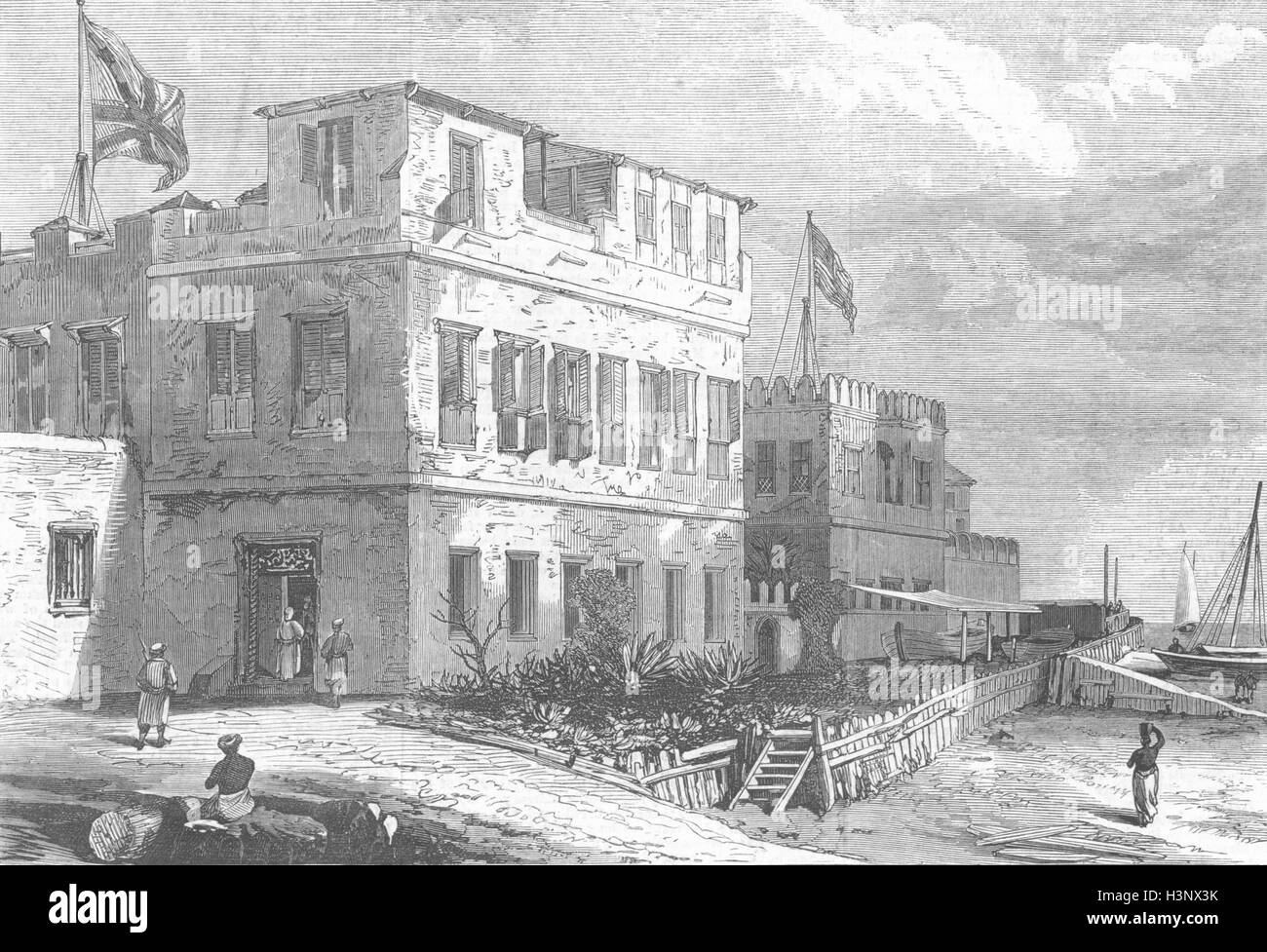 Zanzibar british consulate Black and White Stock Photos & Images - Alamy