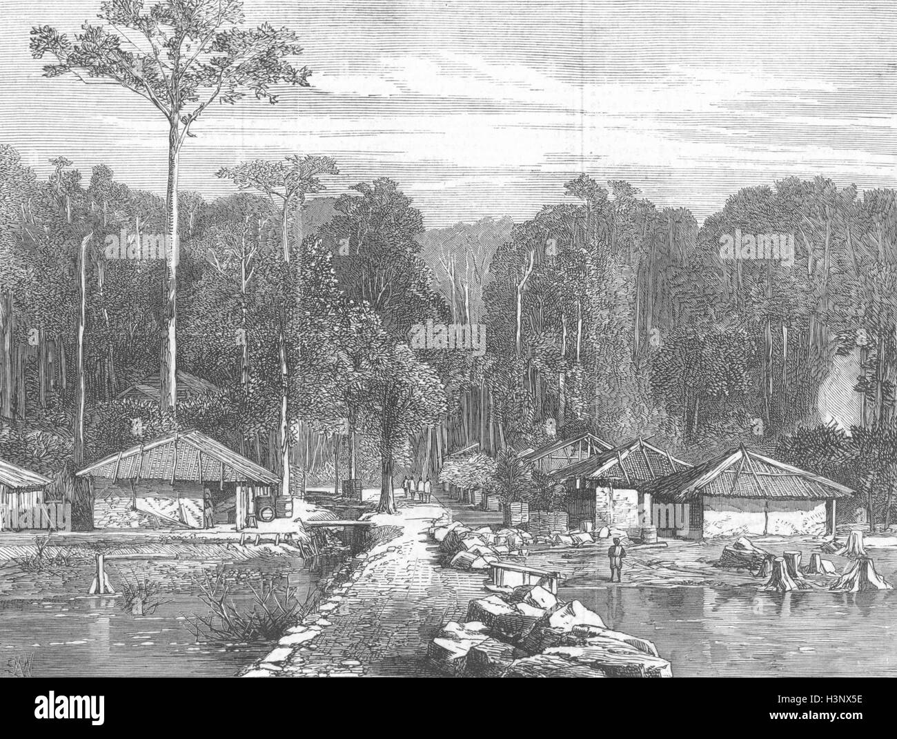 INDIA Hope Town, Mt Harriet, pier, Mayo stabbed 1872. Illustrated ...