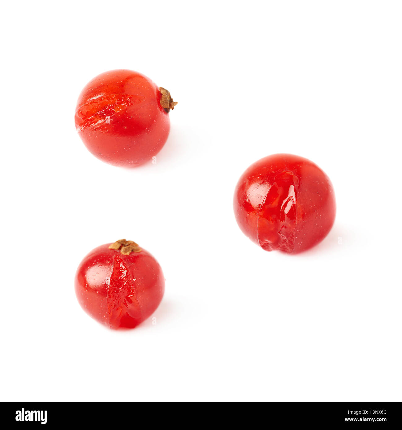 Set of Single Red Currant isolated over white background Stock Photo ...