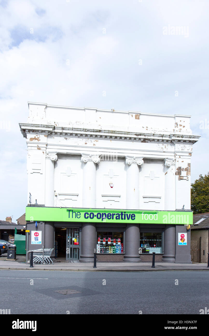 The Co-operative food shop in old cinema, Carnforth Lancashire UK Stock ...