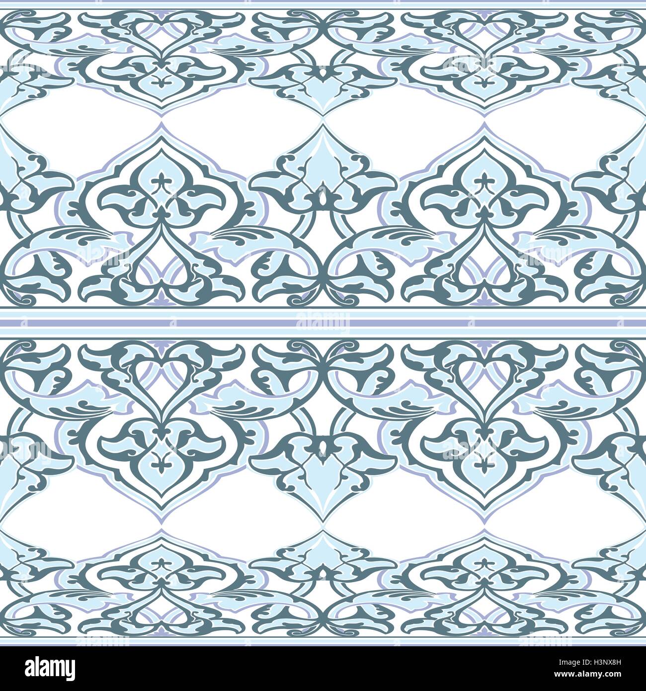 Vector ornate seamless floral pattern in Eastern style. Ornamental ...