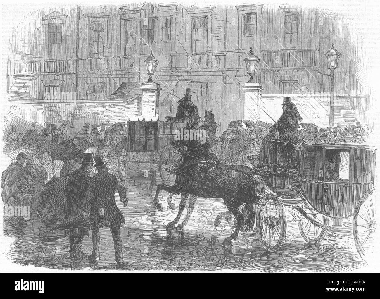 LONDON Hearse, Cambridge House, Piccadilly 1865. Illustrated London ...