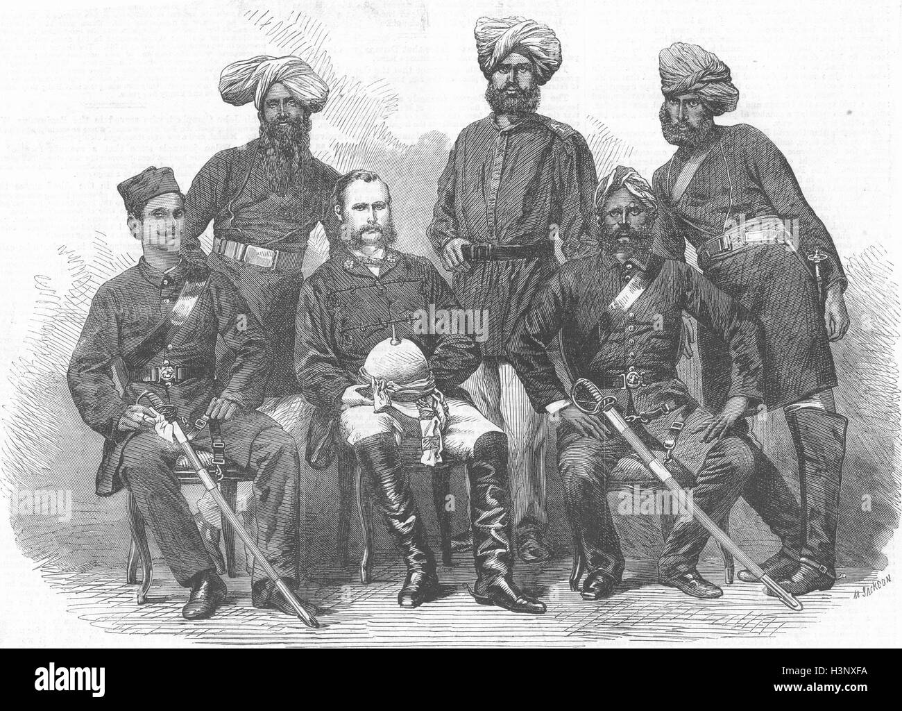 INDIA Police force newly organised in Bengal 1864. Illustrated London ...