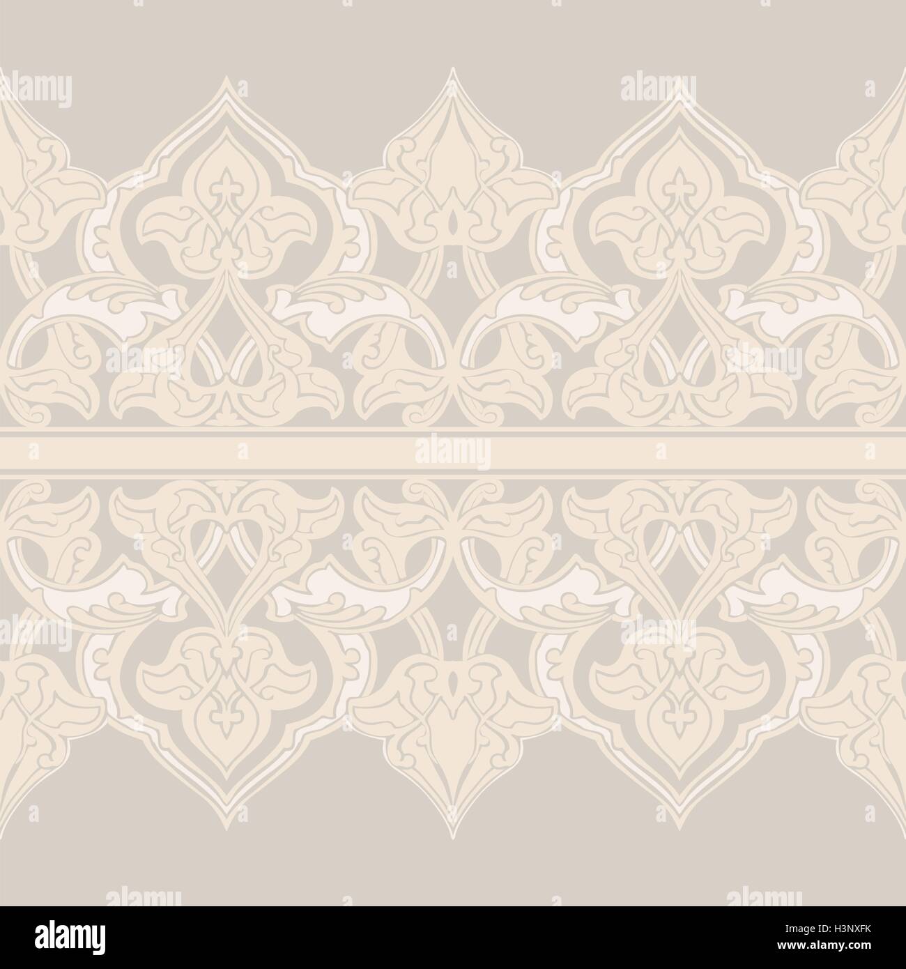 Vector ornate seamless border in Eastern style. Gorgeous element for ...
