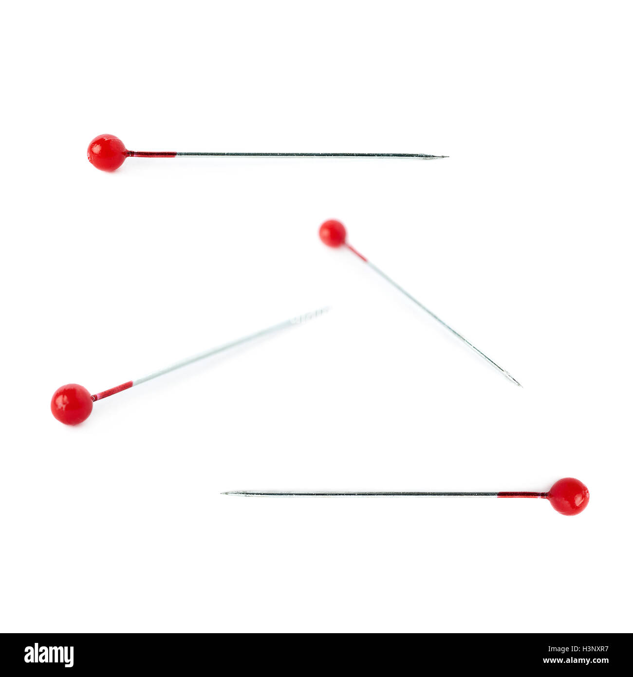 Set of Small needle isolated over the white background Stock Photo - Alamy