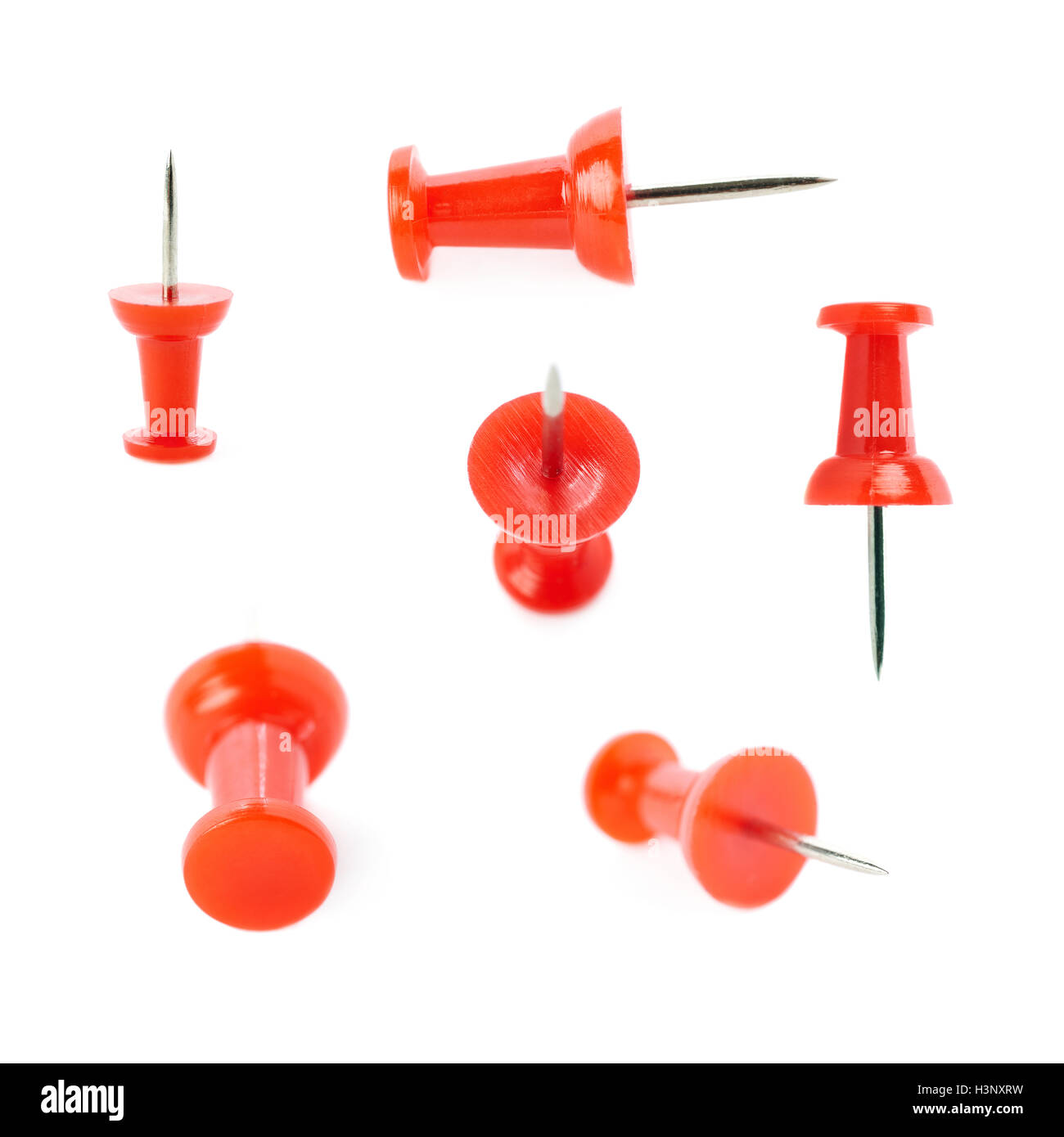 Set of Plastic pin isolated over the white background Stock Photo - Alamy