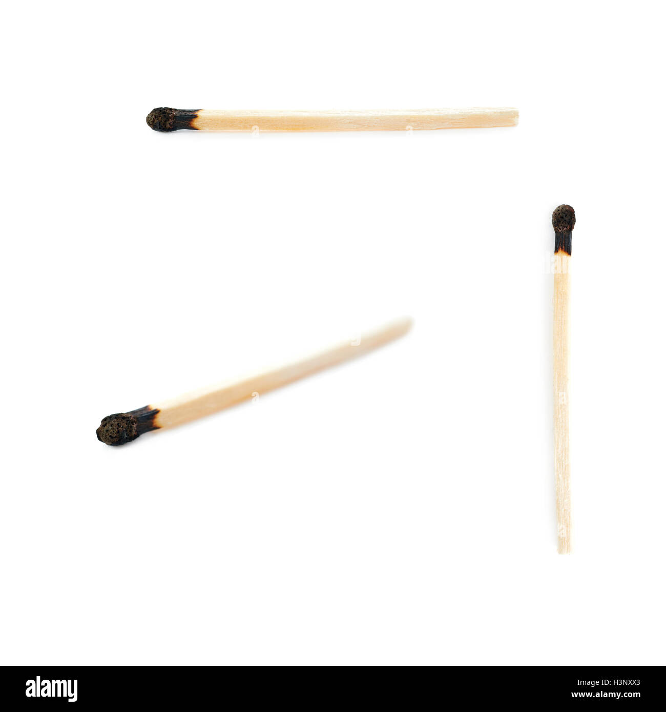 Set of Wooden match isolated over the white background Stock Photo - Alamy