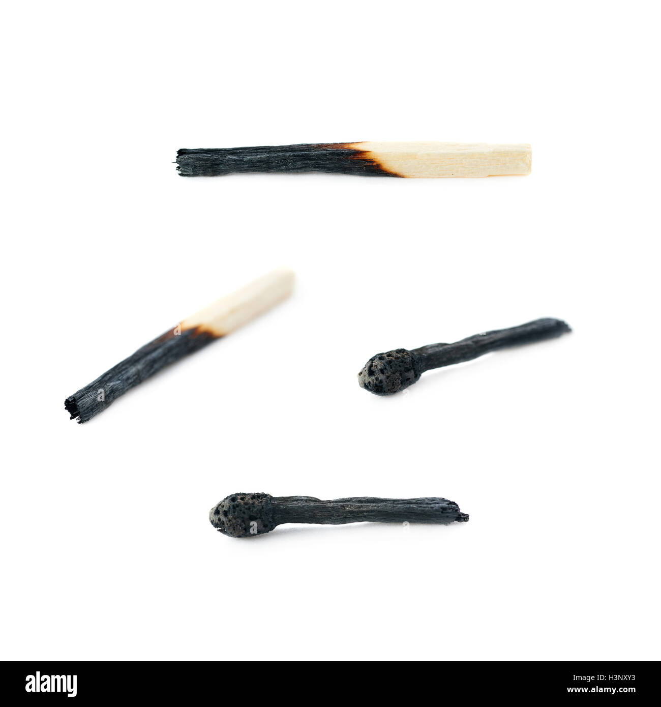 Set of Wooden match isolated over the white background Stock Photo - Alamy